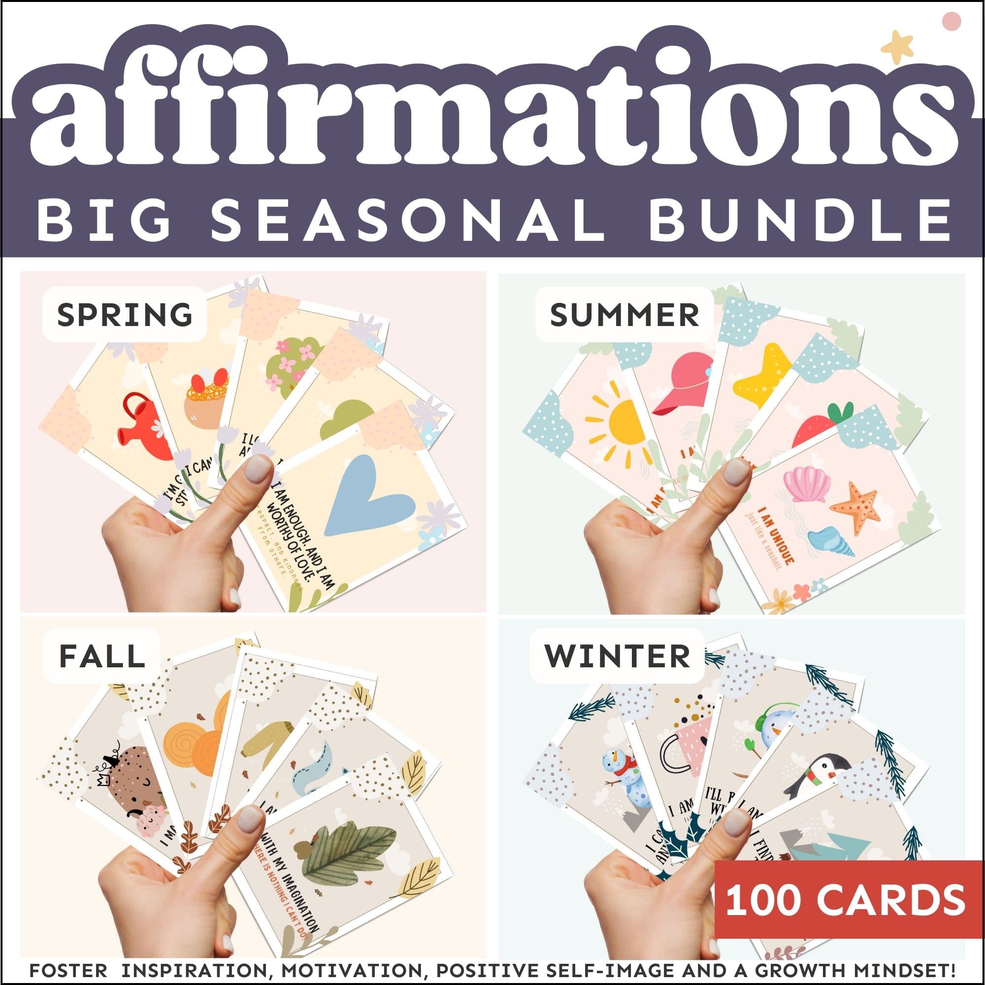 Affirmation Cards Mega Seasonal Bundle