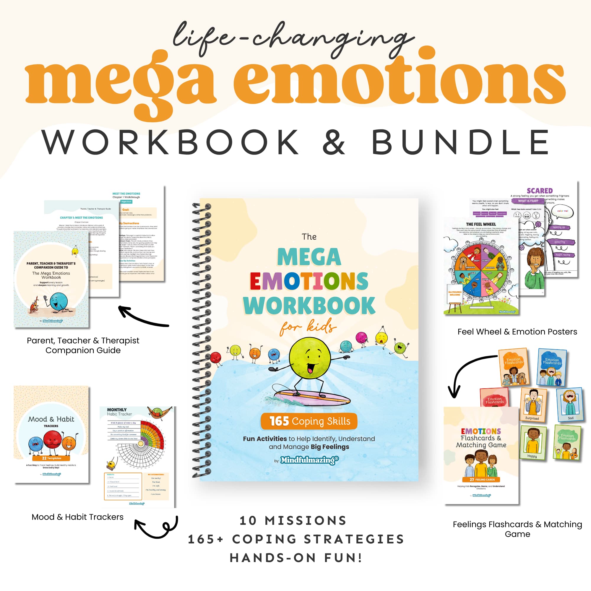Kids Mega Emotions Bundle (Workbook + Guides + Bonus Tools)