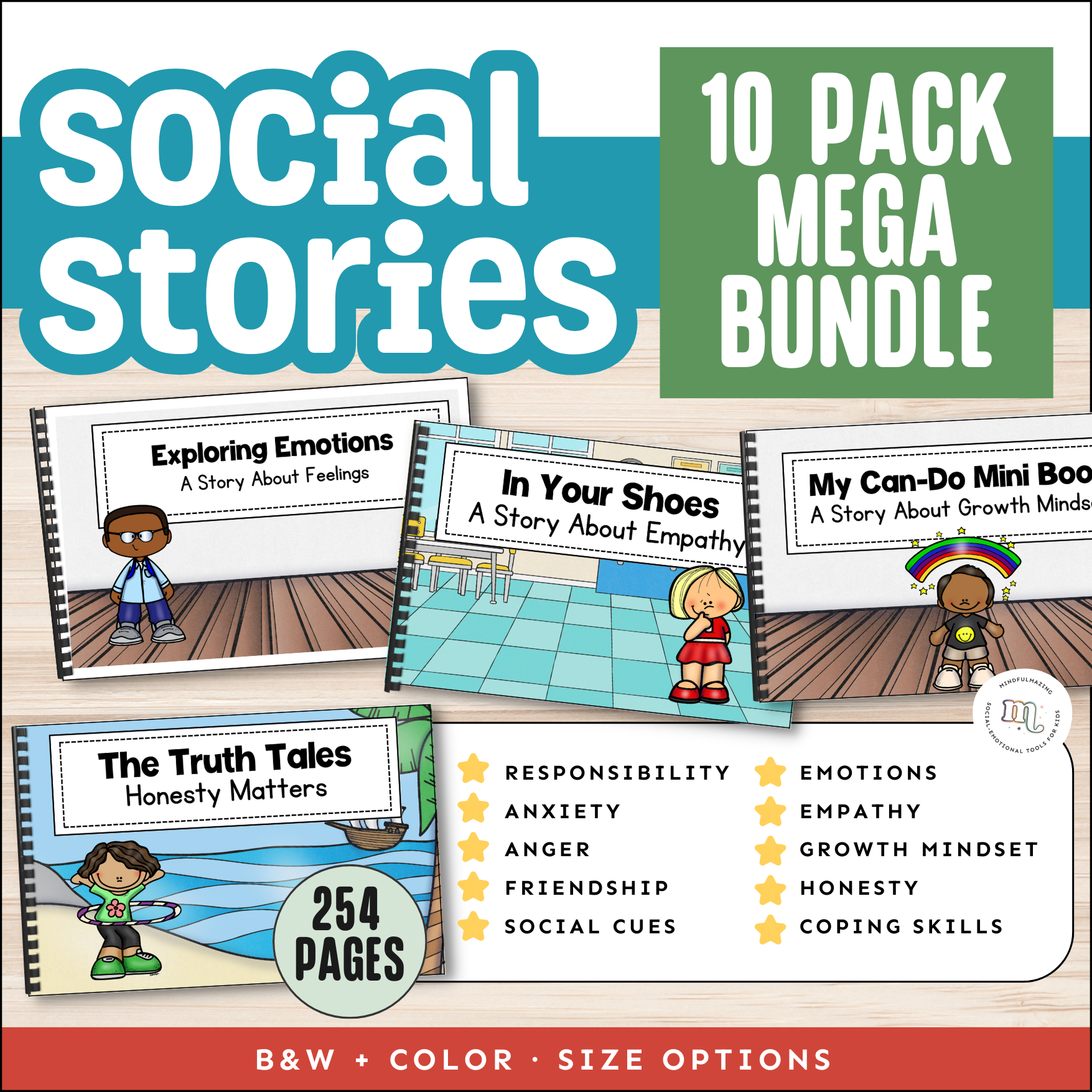 Social Story Bundle - 10 Stories (Ages 3 to 9)