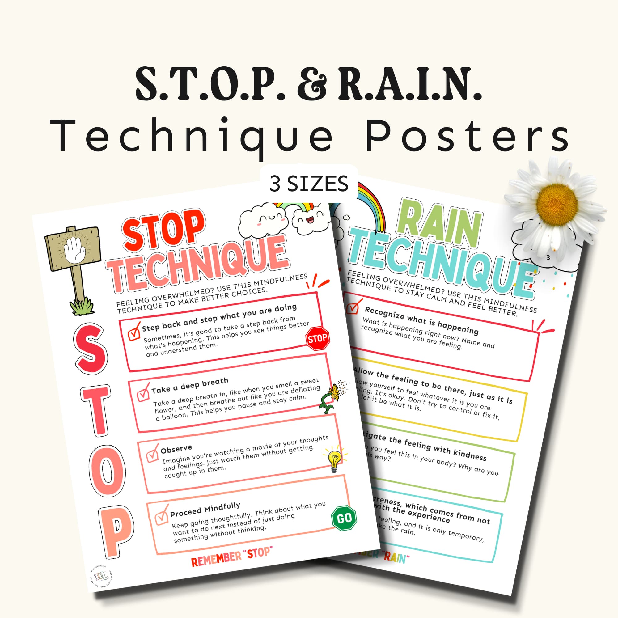 STOP & Rain Technique Posters