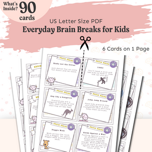 Brain Break Cards for Kids PDF