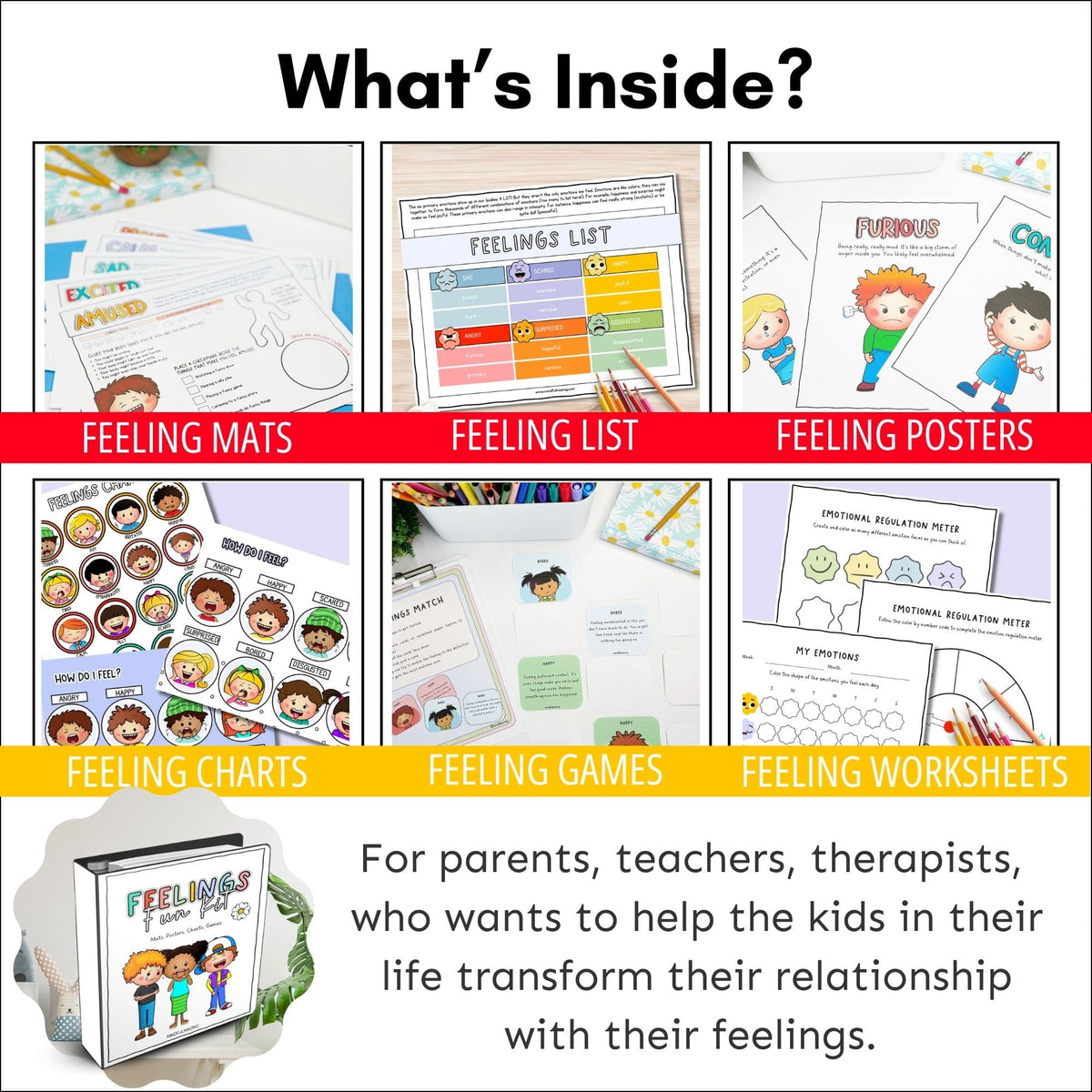 Feelings Kit (Posters + Worksheets)