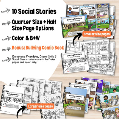 Social Story Bundle - 10 Stories (Ages 3 to 9)