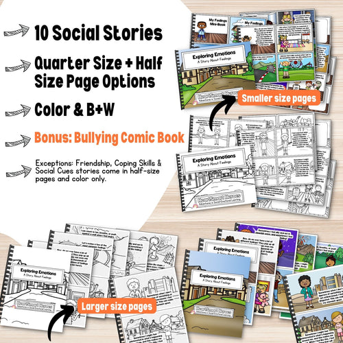 Social Story Bundle - 10 Stories (Ages 3 to 9)