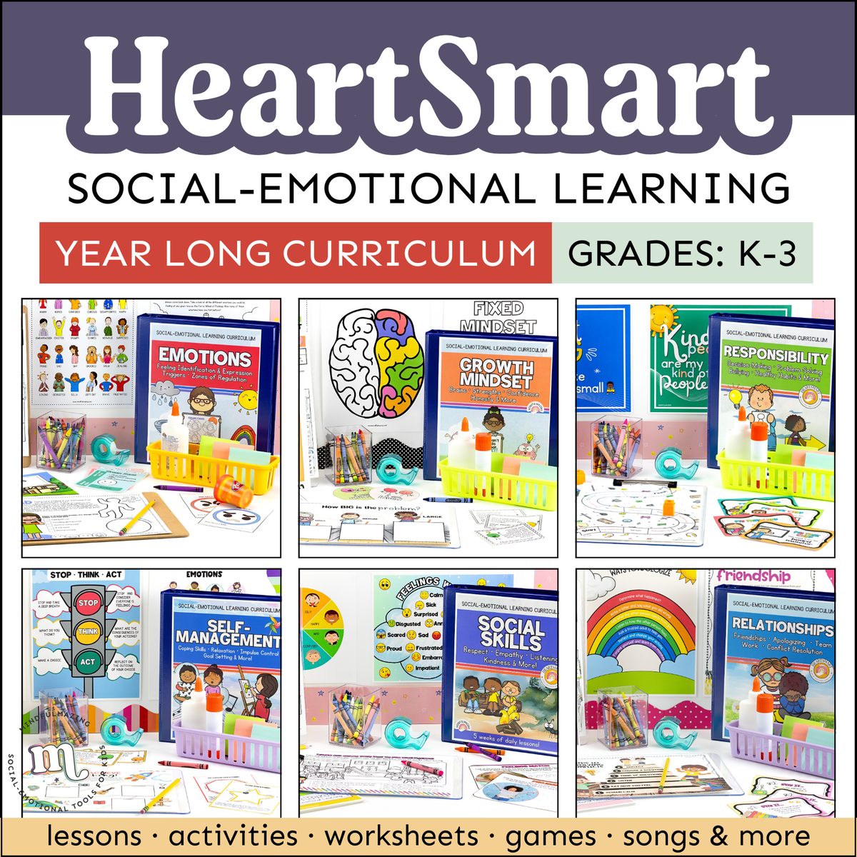 HeartSmart Social-Emotional Learning Curriculum - Year-Long Bundle (ag