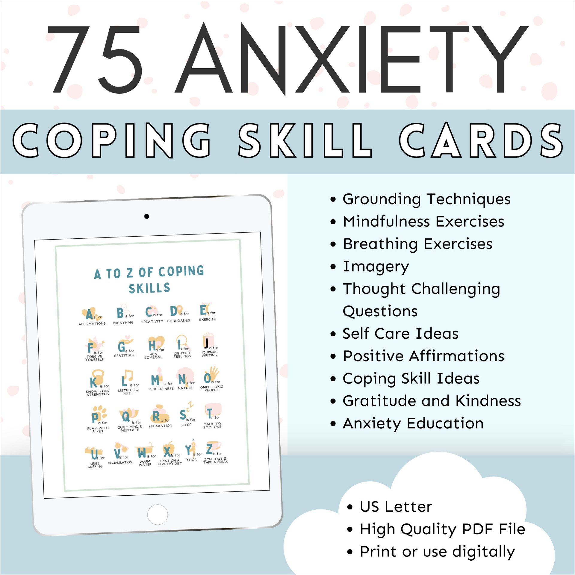 Anxiety Coping Skills Cards