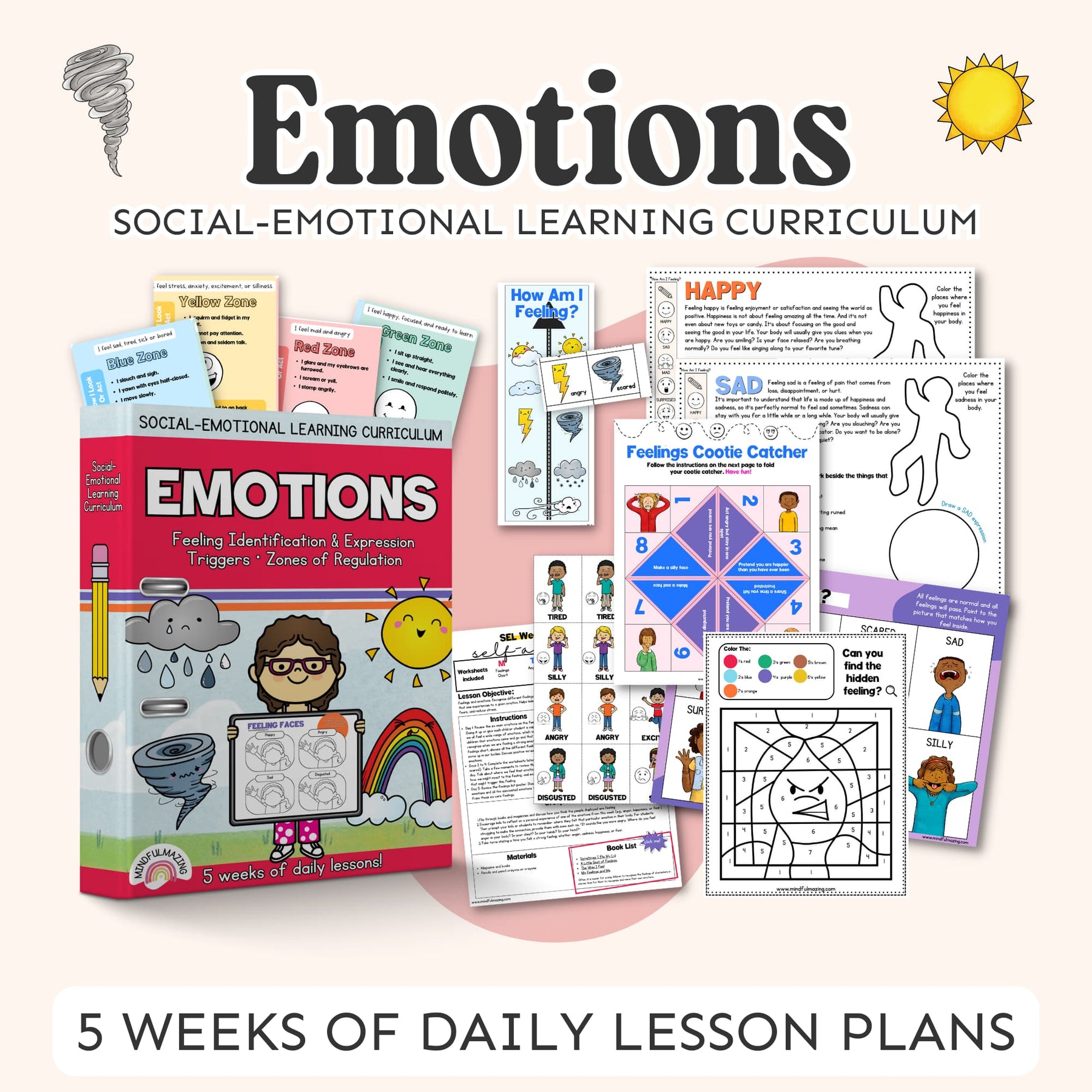Emotions and Feelings Social Emotional Learning Unit (ages 3 - 8)