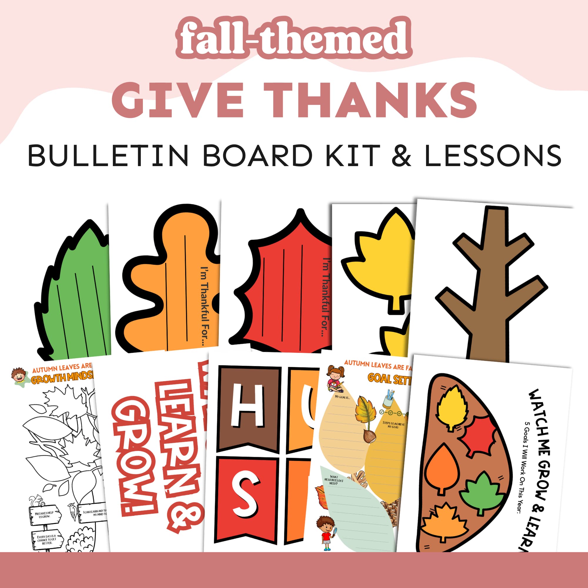 Fall Thankfulness & Gratitude Bulletin Board Set 🍁