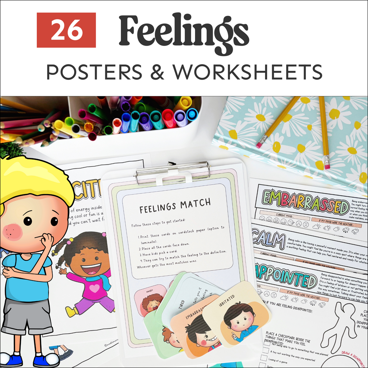 Feelings Fun Kit (Posters + Worksheets)