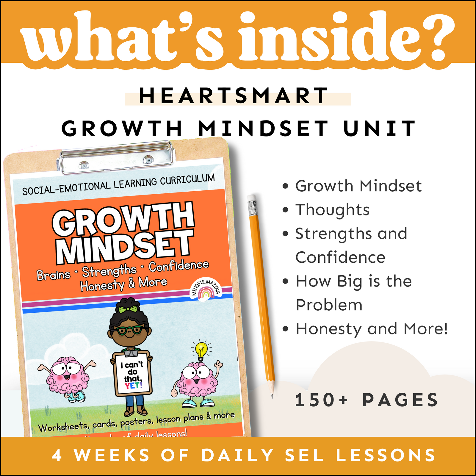 Growth Mindset Social Emotional Learning Unit (ages 3 - 8)
