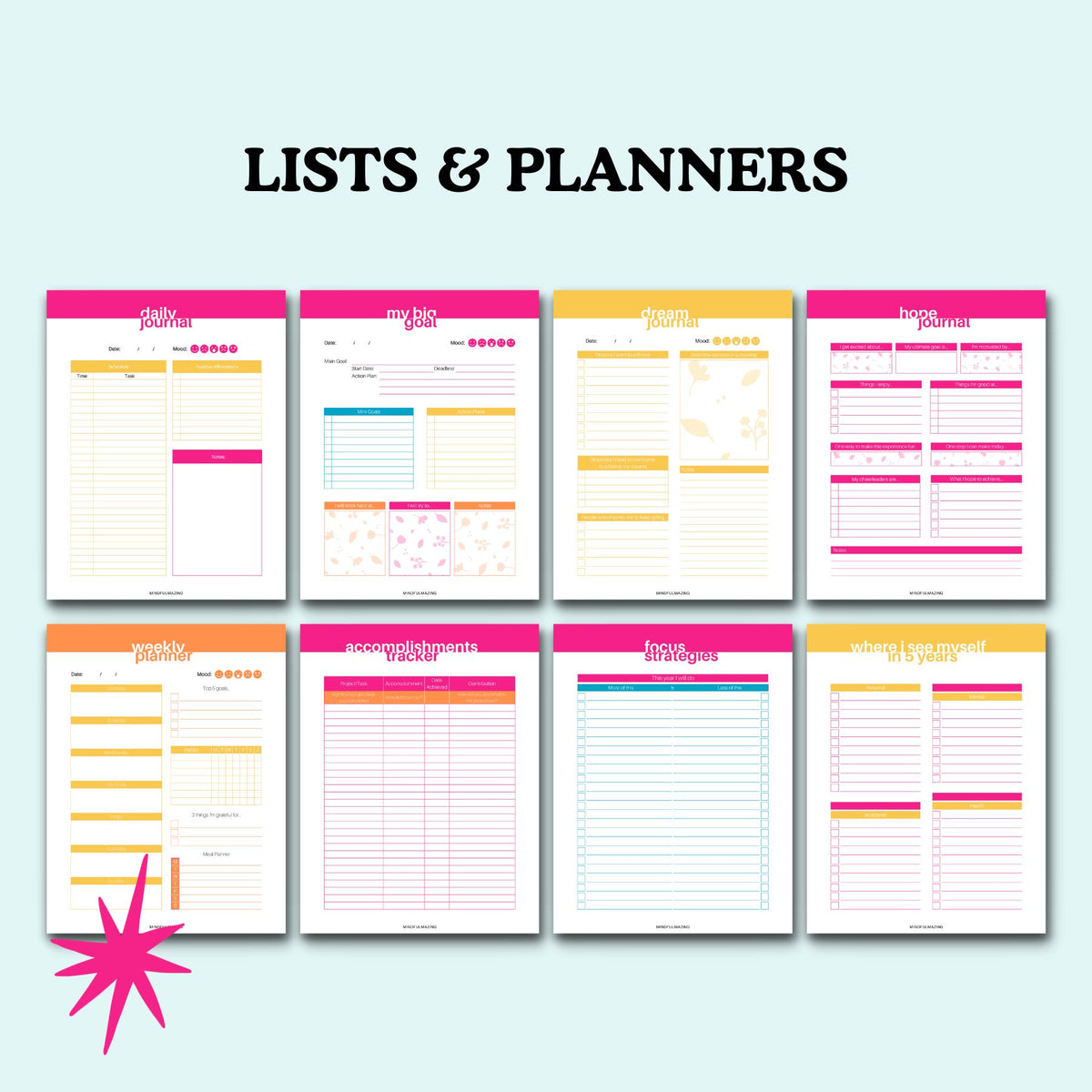 Teenage Growth Mindset Kit & Planner