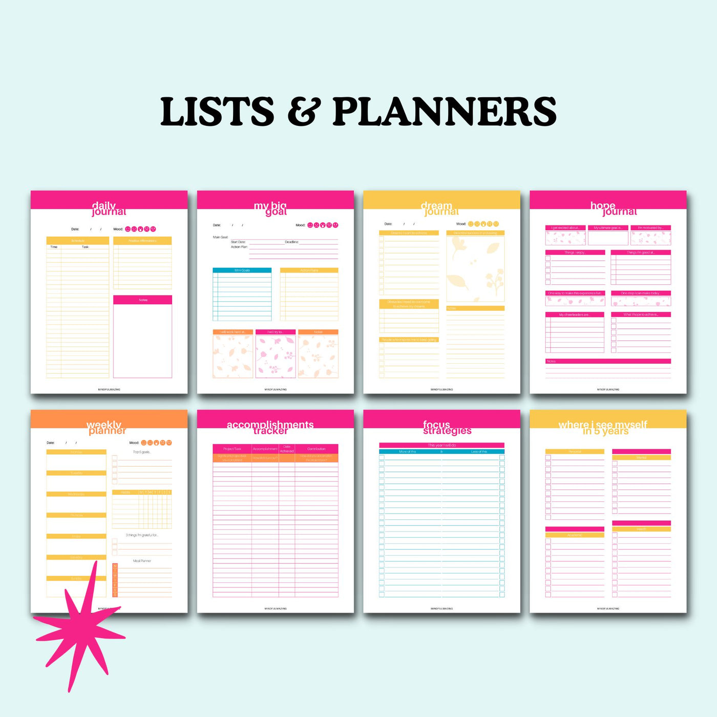 Teenage Growth Mindset Kit & Planner