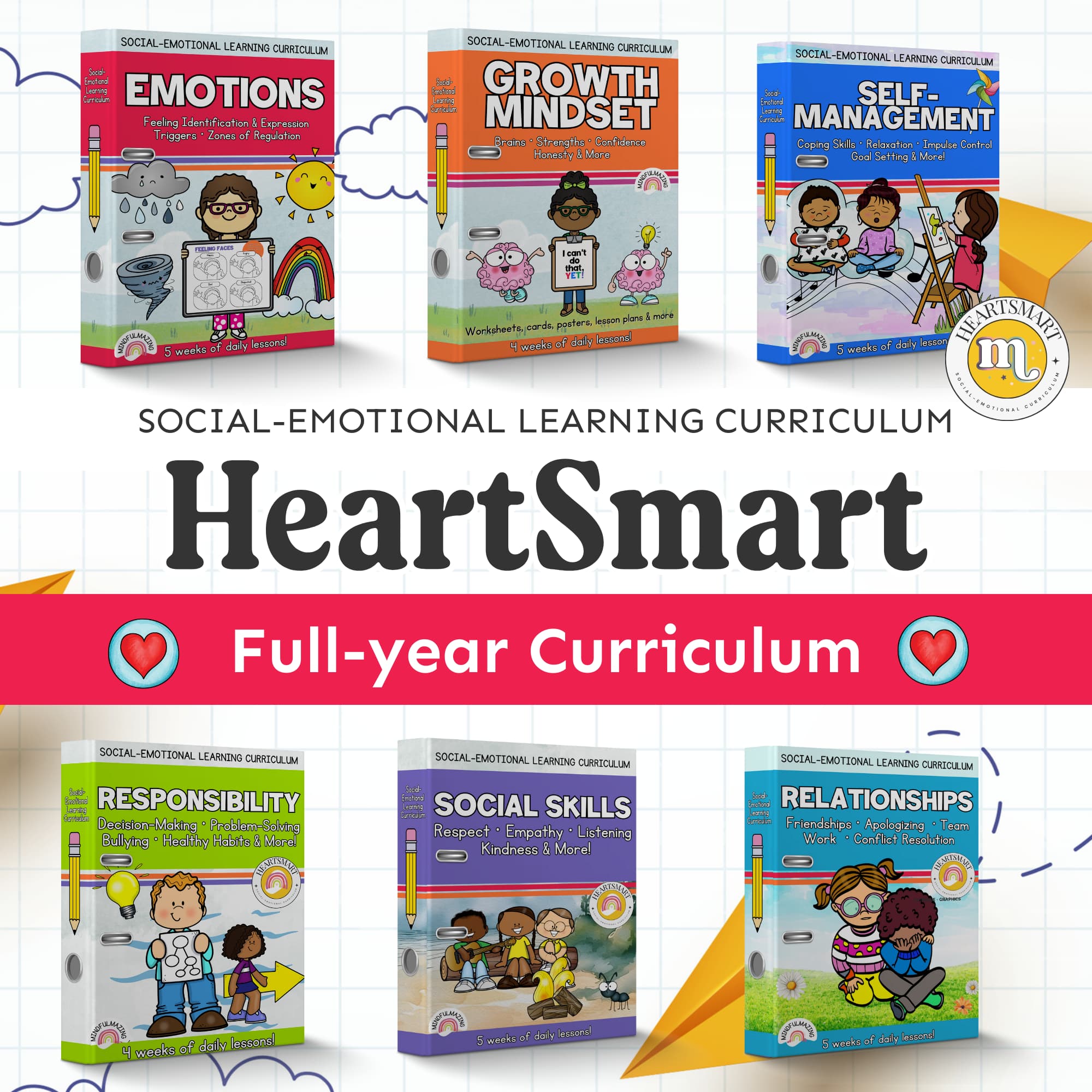 HeartSmart Social-Emotional Learning Curriculum - Year-Long Bundle (ag