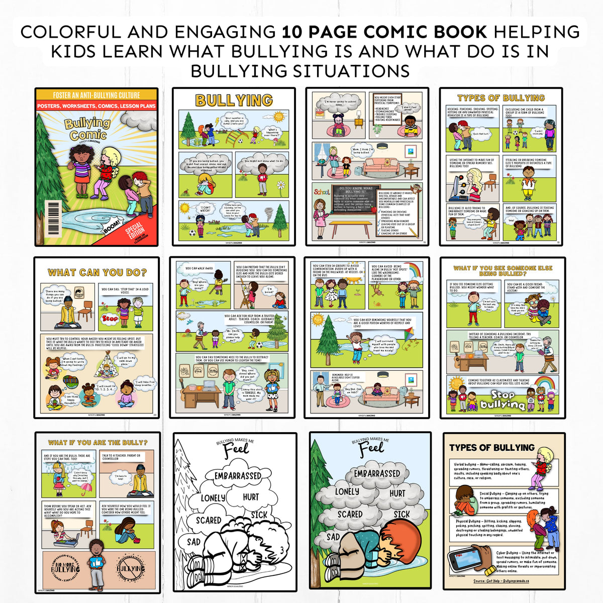 Anti-Bullying Comic Book + Activities