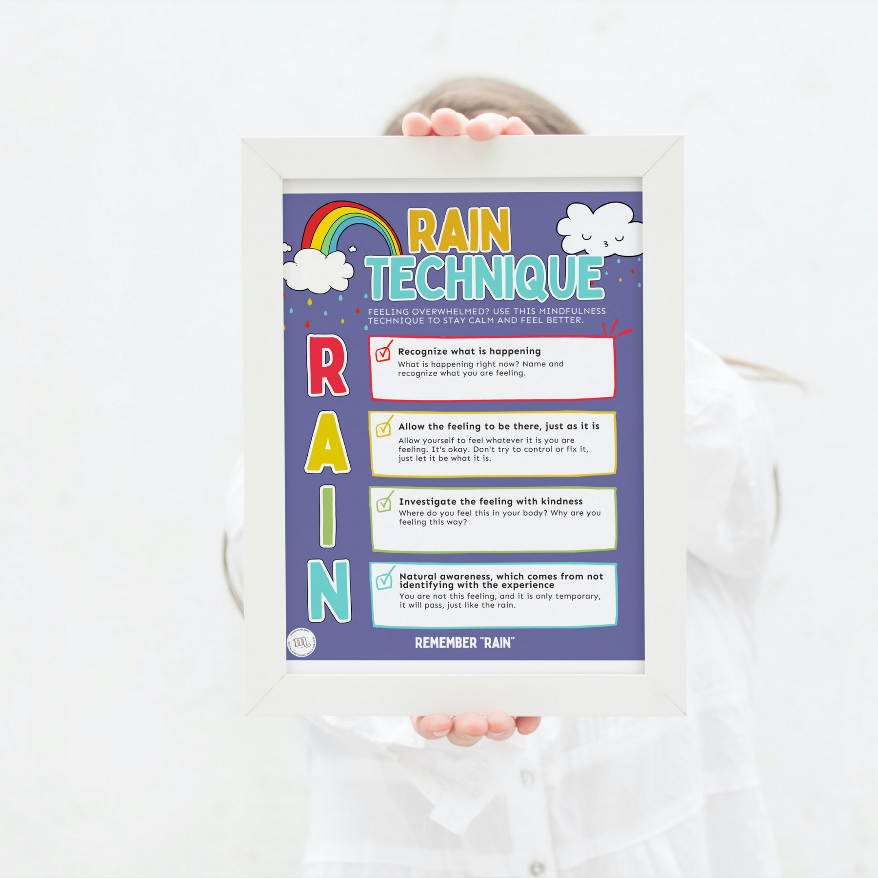 STOP & RAIN Technique Poster - Purple Version