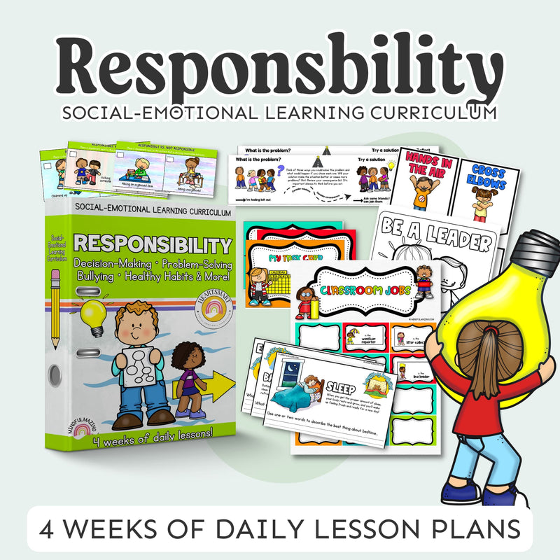 Responsibility Social-Emotional Learning Unit (ages 3 - 8)