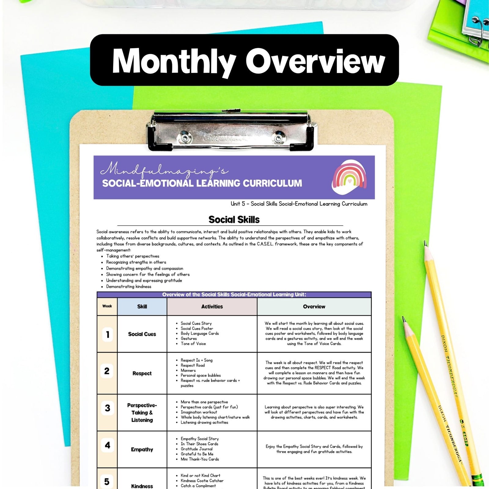 Social Skills Social-Emotional Learning Unit (ages 3 - 8)