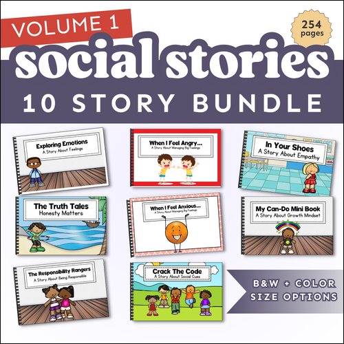Social Story Bundle - 10 Stories (Ages 3 to 9)