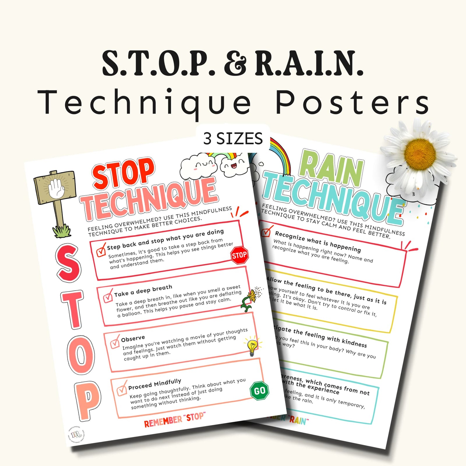 STOP & Rain Technique Posters