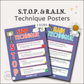 STOP & RAIN Technique Poster - Purple Version