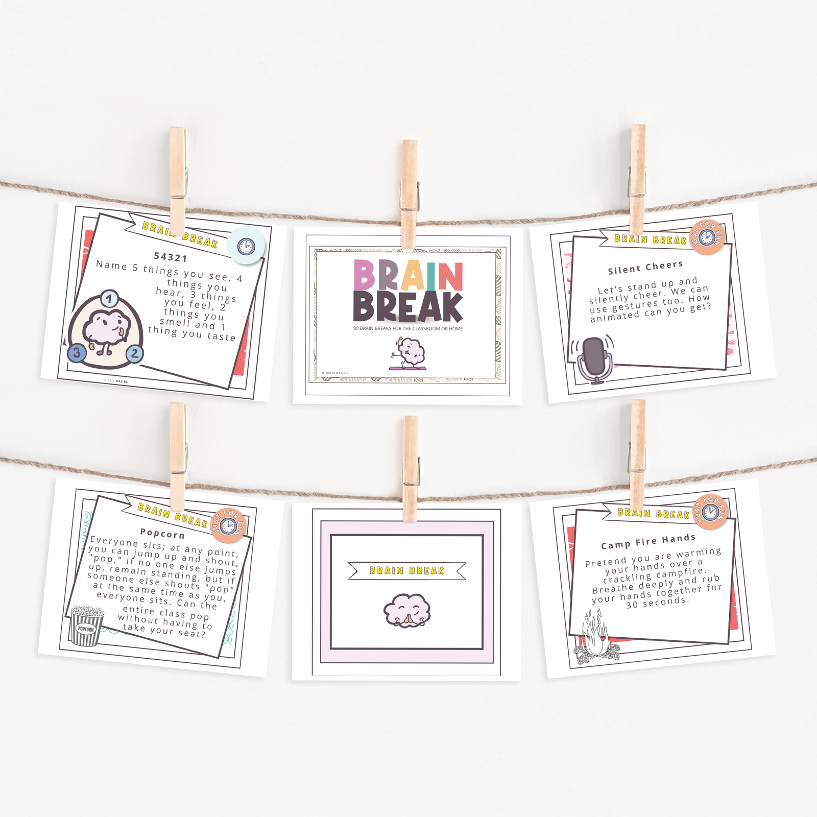 Brain Break Cards for Kids PDF