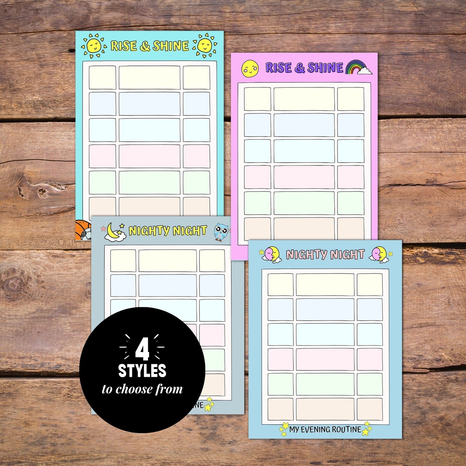 Routine Charts For Kids PDF (ages 2-10)