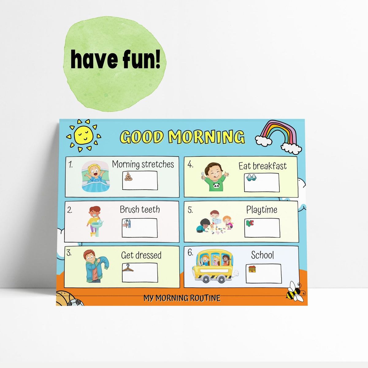 Premade Routine Charts for Kids PDF (Ages 2 to 10)