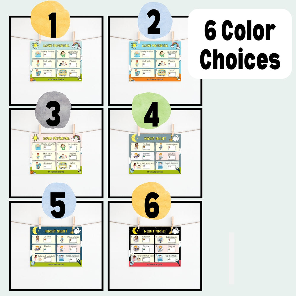 Premade Routine Charts for Kids PDF (Ages 2 to 10)
