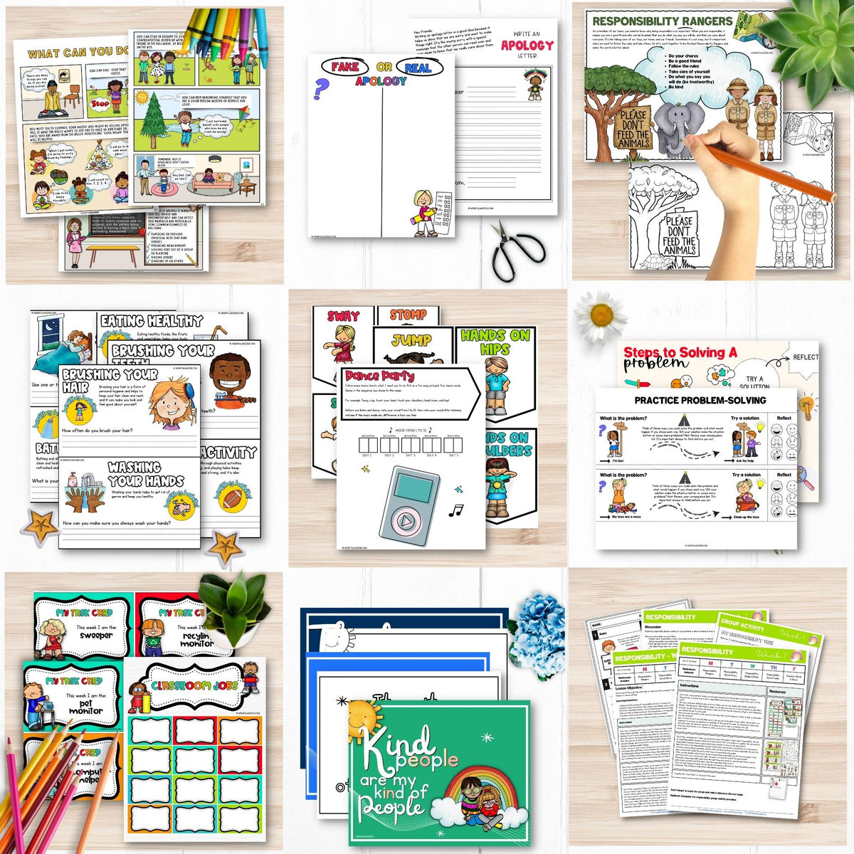 Responsibility Social-Emotional Learning Unit (ages 3 - 8)